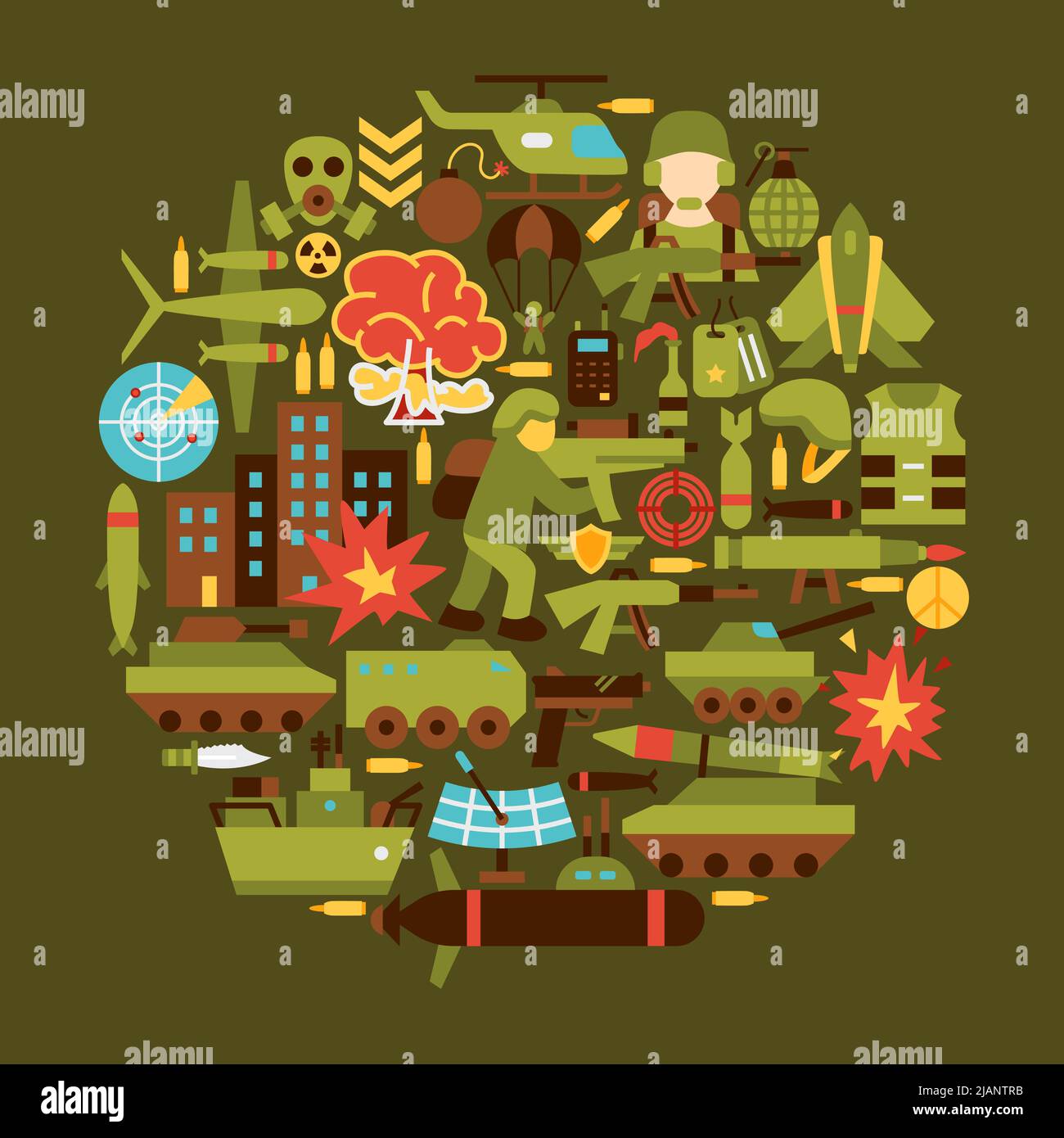 War circle Stock Vector Images - Alamy