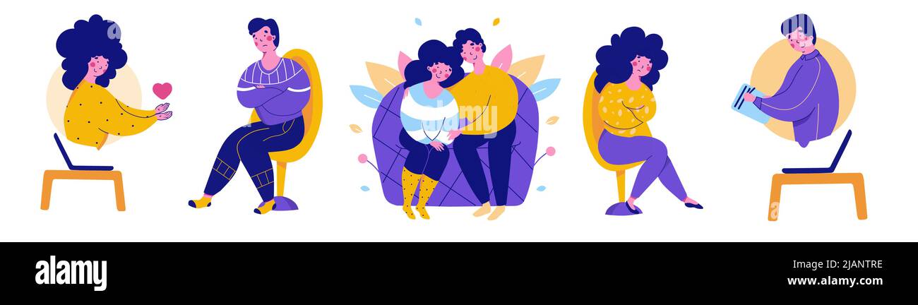 Teletherapy vector vectors hi-res stock photography and images - Alamy