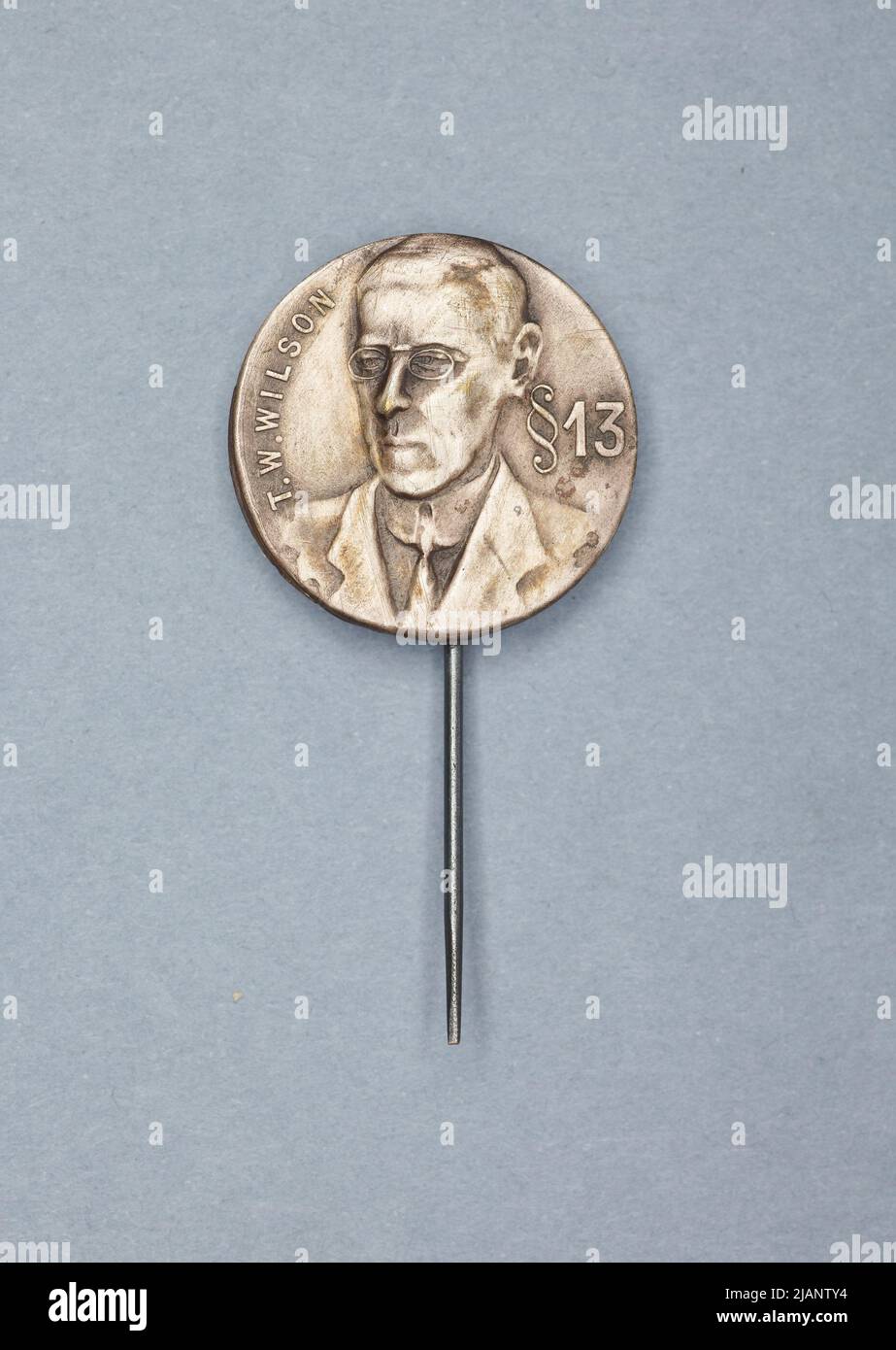 Badge with the bust of US President Thomas Woodrow Wilson Stock Photo ...