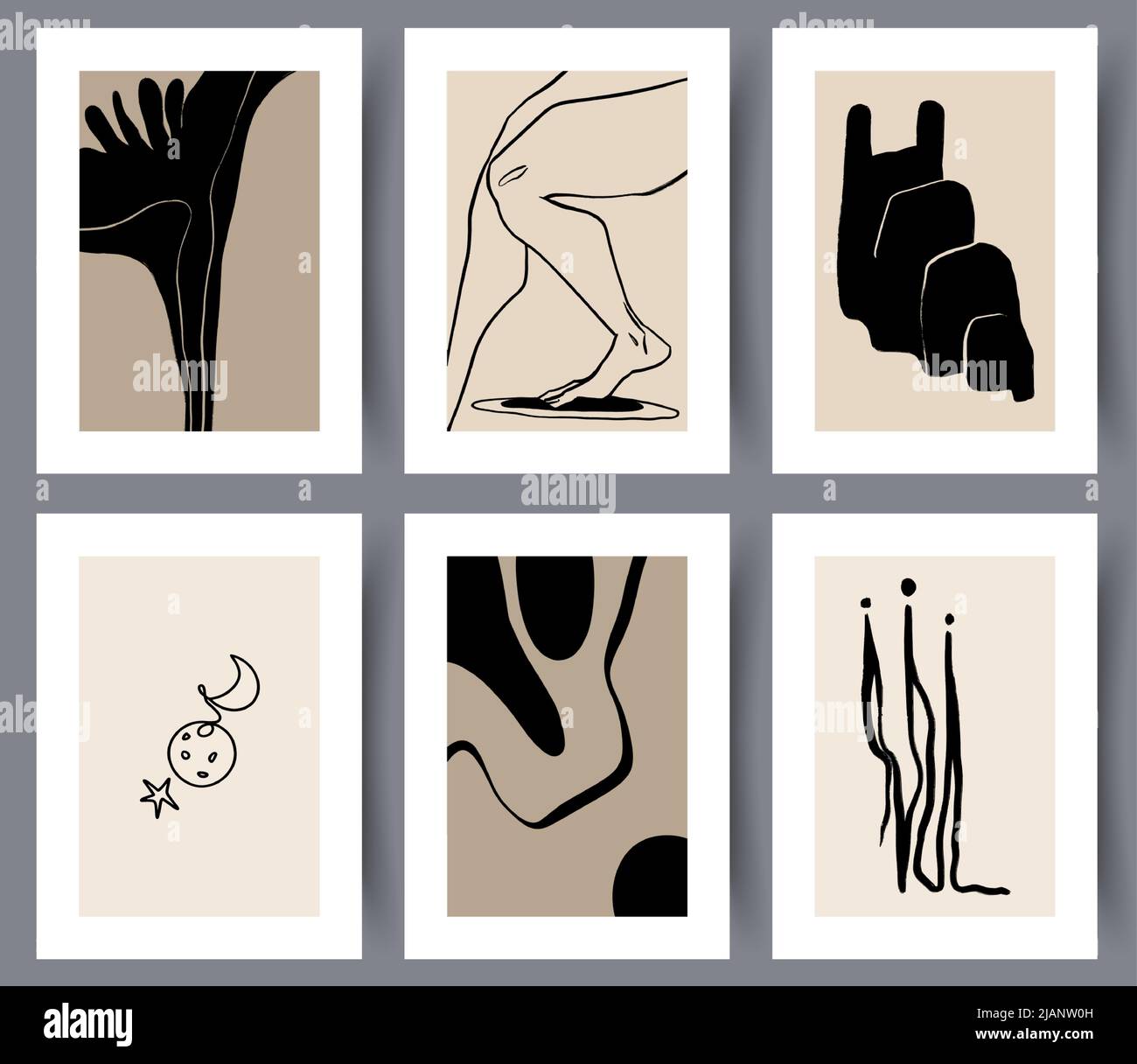 Abstract art wall posters set Stock Vector Image & Art - Alamy