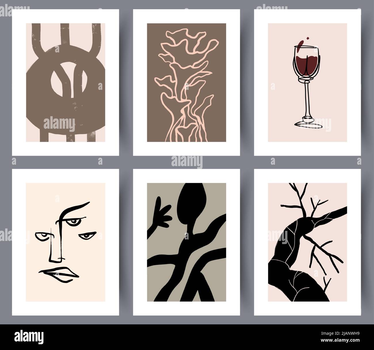 Abstract modern printable artworks bundle Stock Vector Image & Art - Alamy