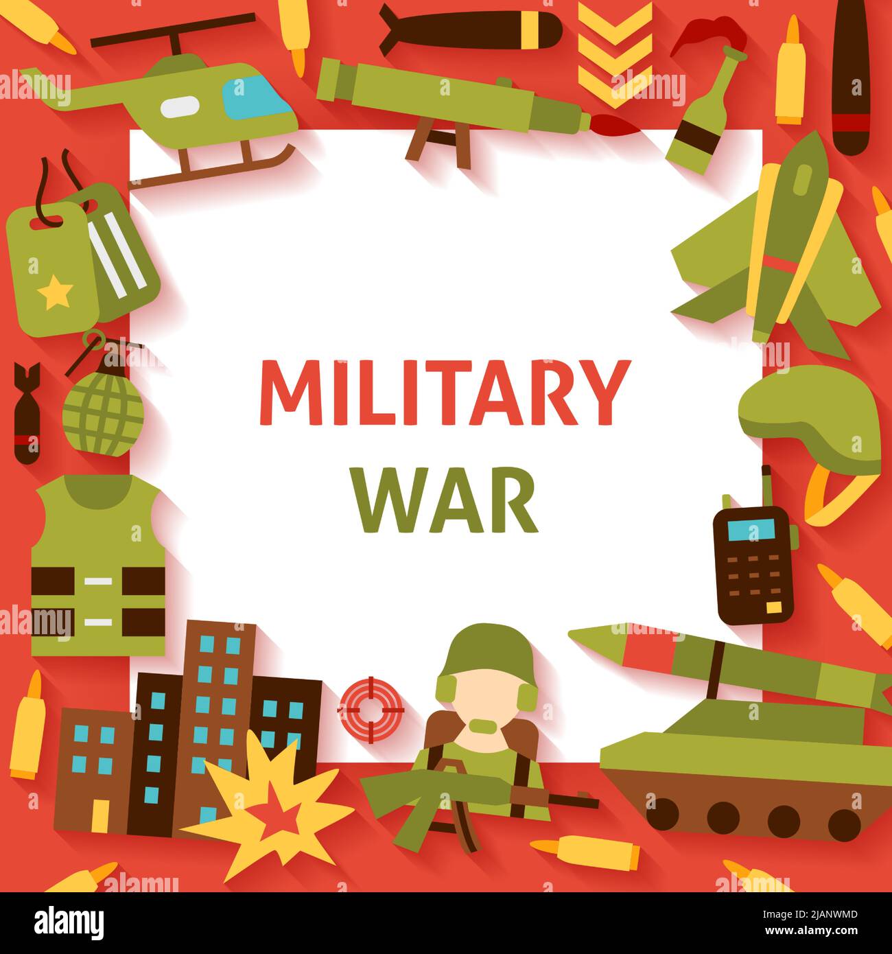 Military War Paper Template Stock Vector Image & Art - Alamy
