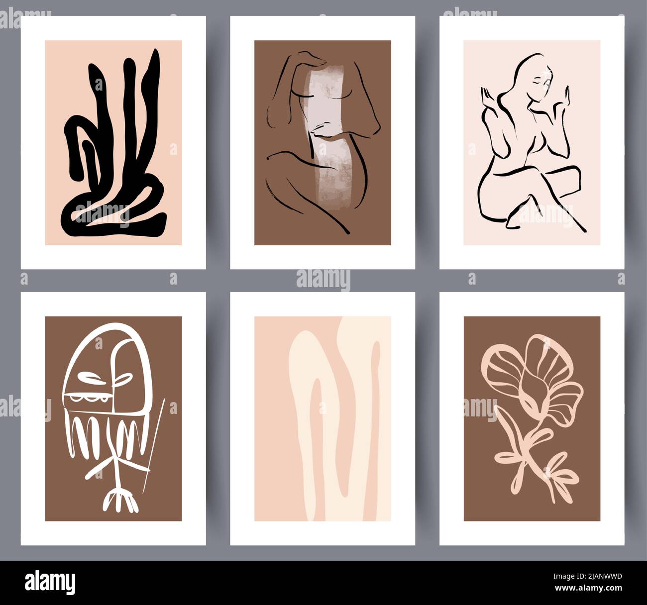 Set of modern abstract printable artworks Stock Vector Image & Art - Alamy