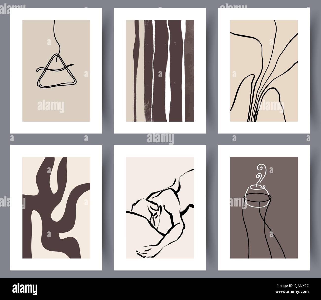 Set of abstract neutral printable artworks Stock Vector Image & Art - Alamy