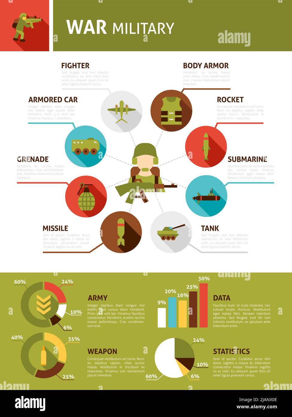 War Military Infographics Stock Vector Image & Art - Alamy