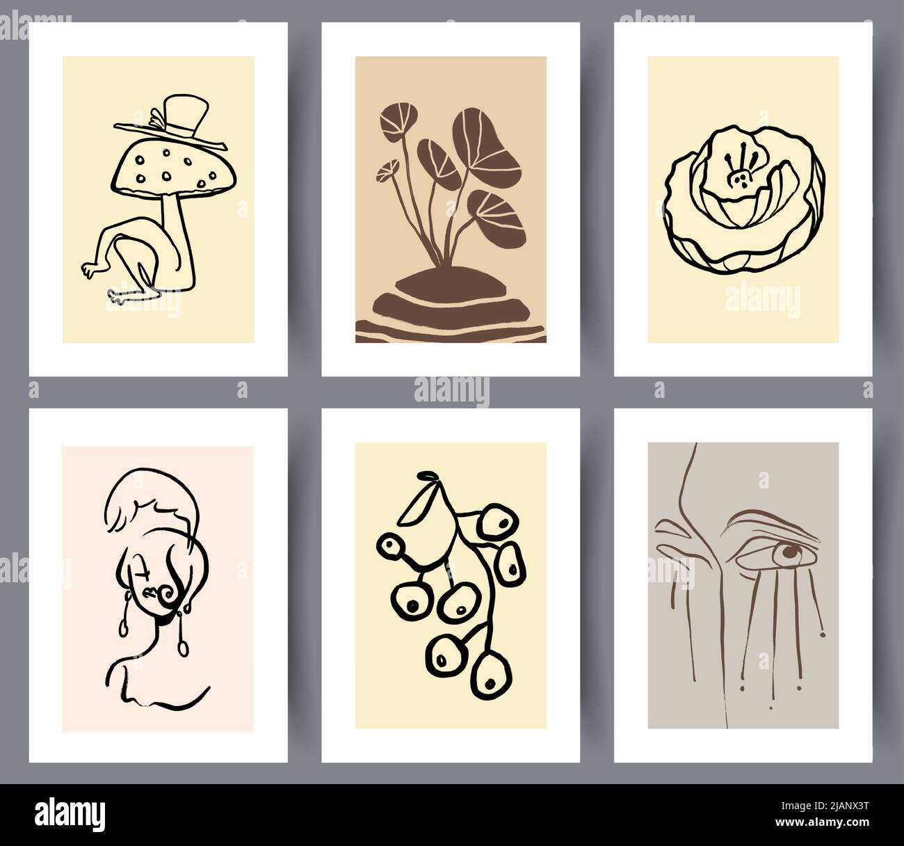 Modern printable artworks for interior designs Stock Vector Image & Art ...