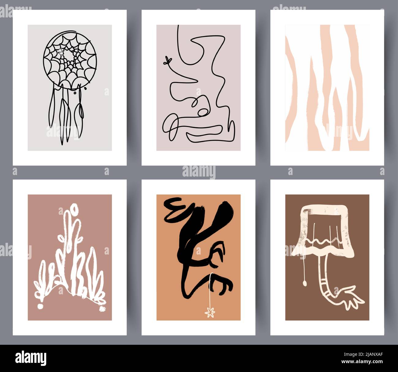 Abstract printable art wall posters set Stock Vector Image & Art - Alamy