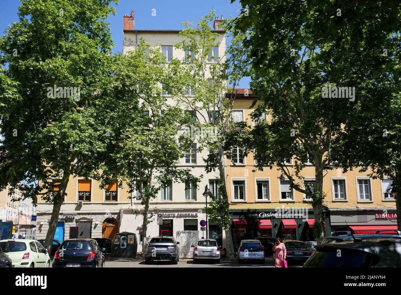 Croix-Rousse square, Croix-Rousse district, Lyon, Auvergne Rhone-Alps ...