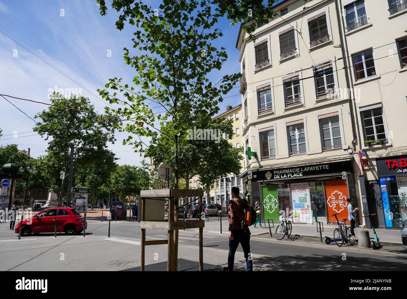 Croix-Rousse square, Croix-Rousse district, Lyon, Auvergne Rhone-Alps ...
