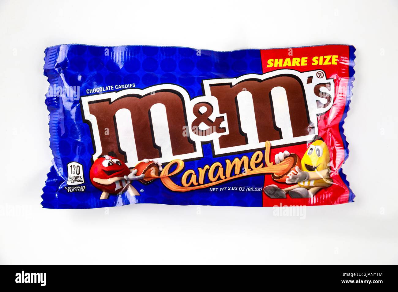 MMs colorful milk chocolate candy with caramel Stock Photo - Alamy