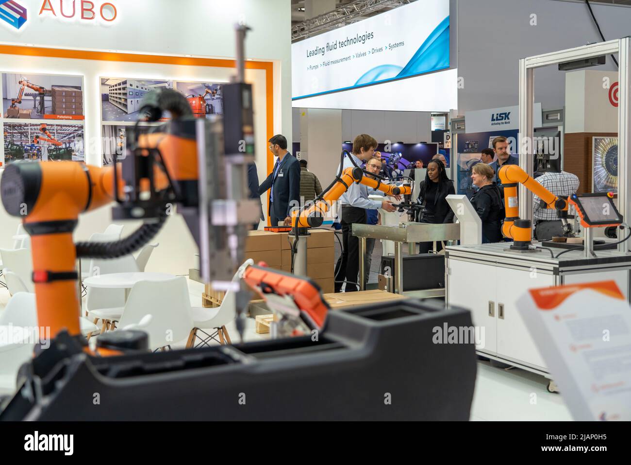 First day at Hannover Messe 2022, industrial trade fair, after 2 years ...