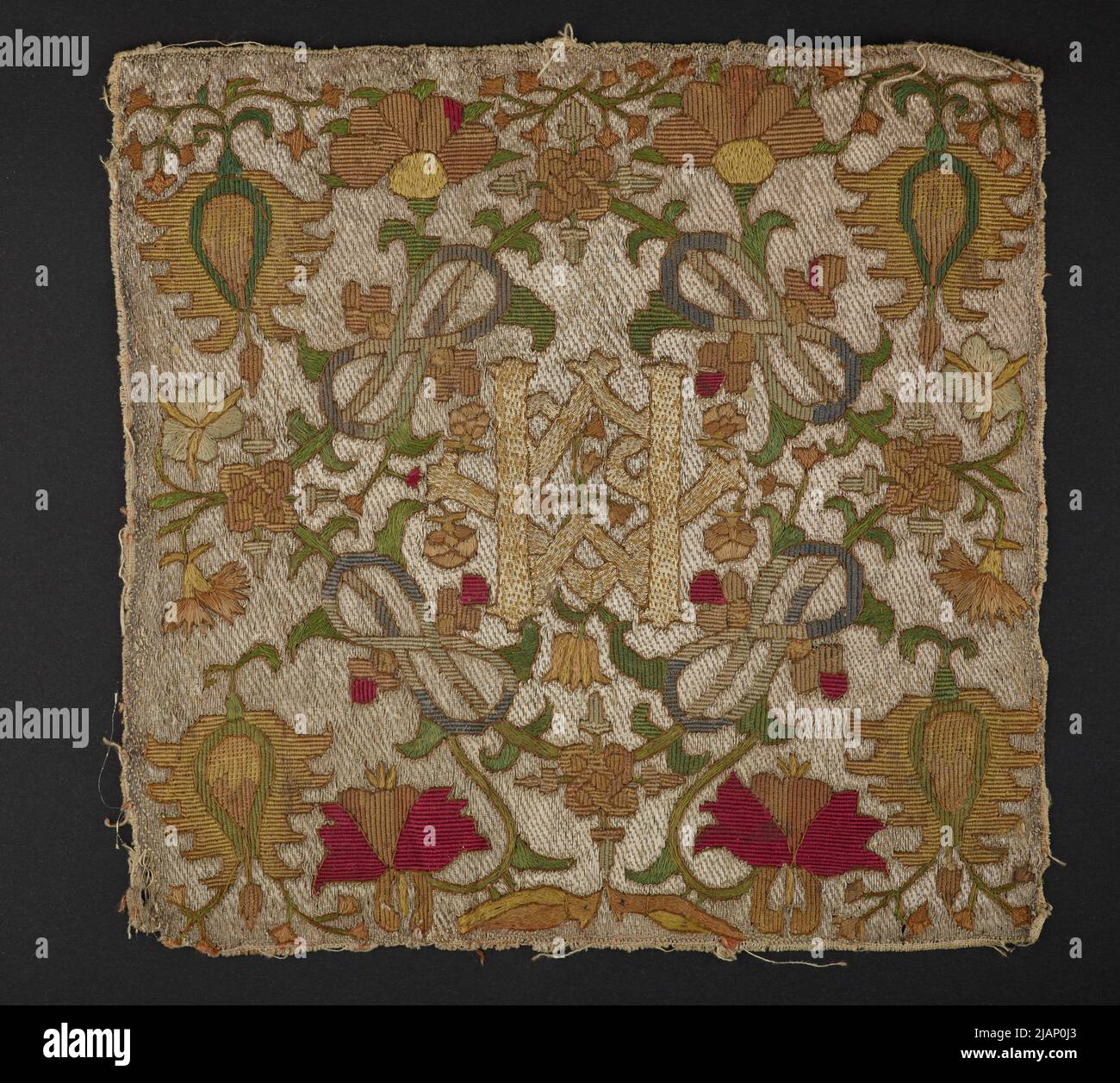 Front of the embroidered pall hierogram of the Virgin Mary unknown ...