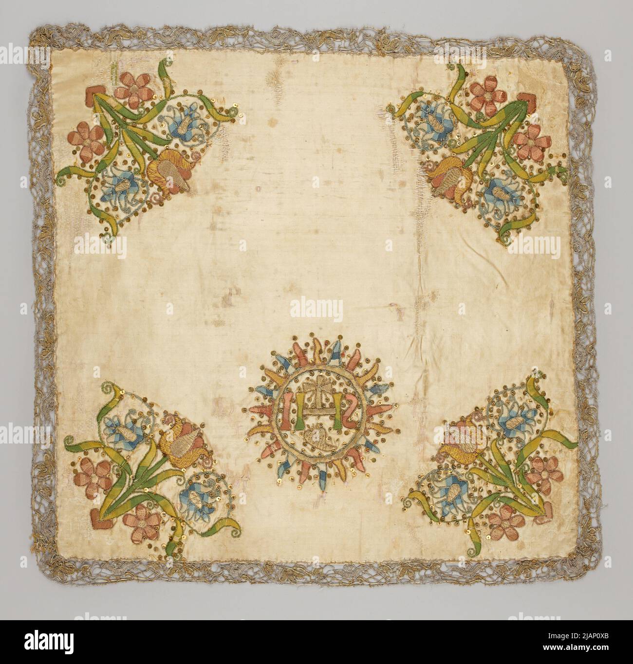 ChaIIce veil, white, embroidered hierogram of Christ unknown Stock ...