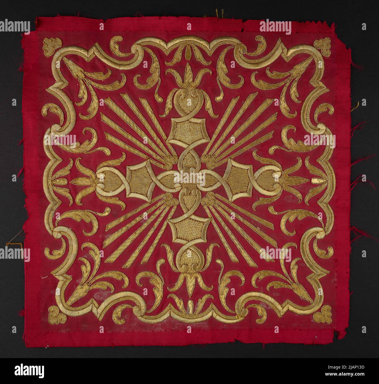 Top of the pall, embroidered, red unknown Stock Photo - Alamy