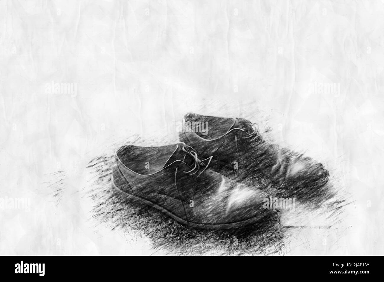 Pencil drawing watercolor illustration Black and White Stock Photos ...