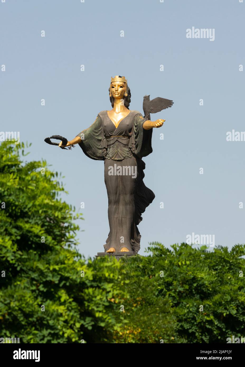 Sofia Bulgaria Monument Statue of St. Sofia the goddess of wisdom and ...
