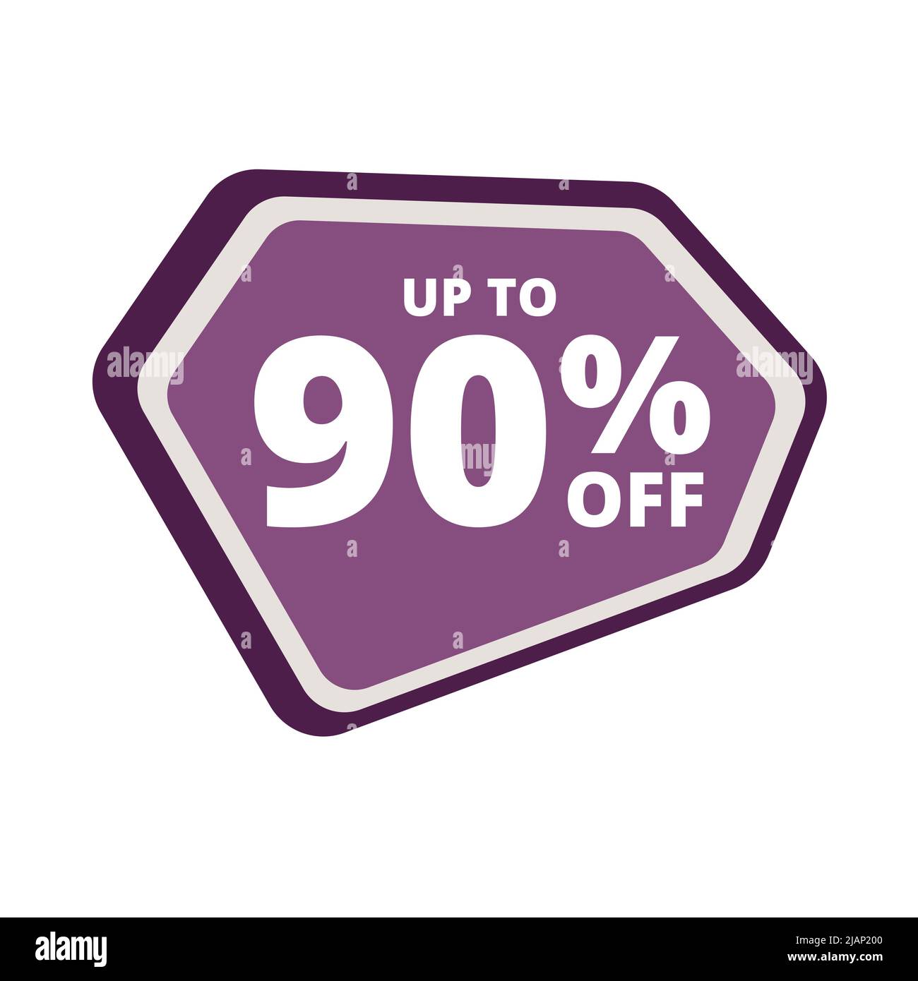 Up to 90 percentage off special offer. Vector colorful sale banner ...
