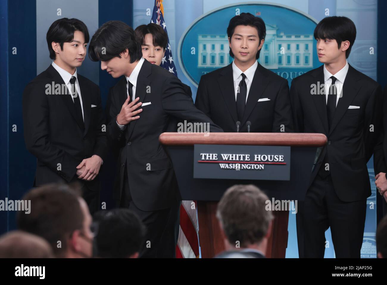 Washington, Vereinigte Staaten. 31st May, 2022. Band members from South ...