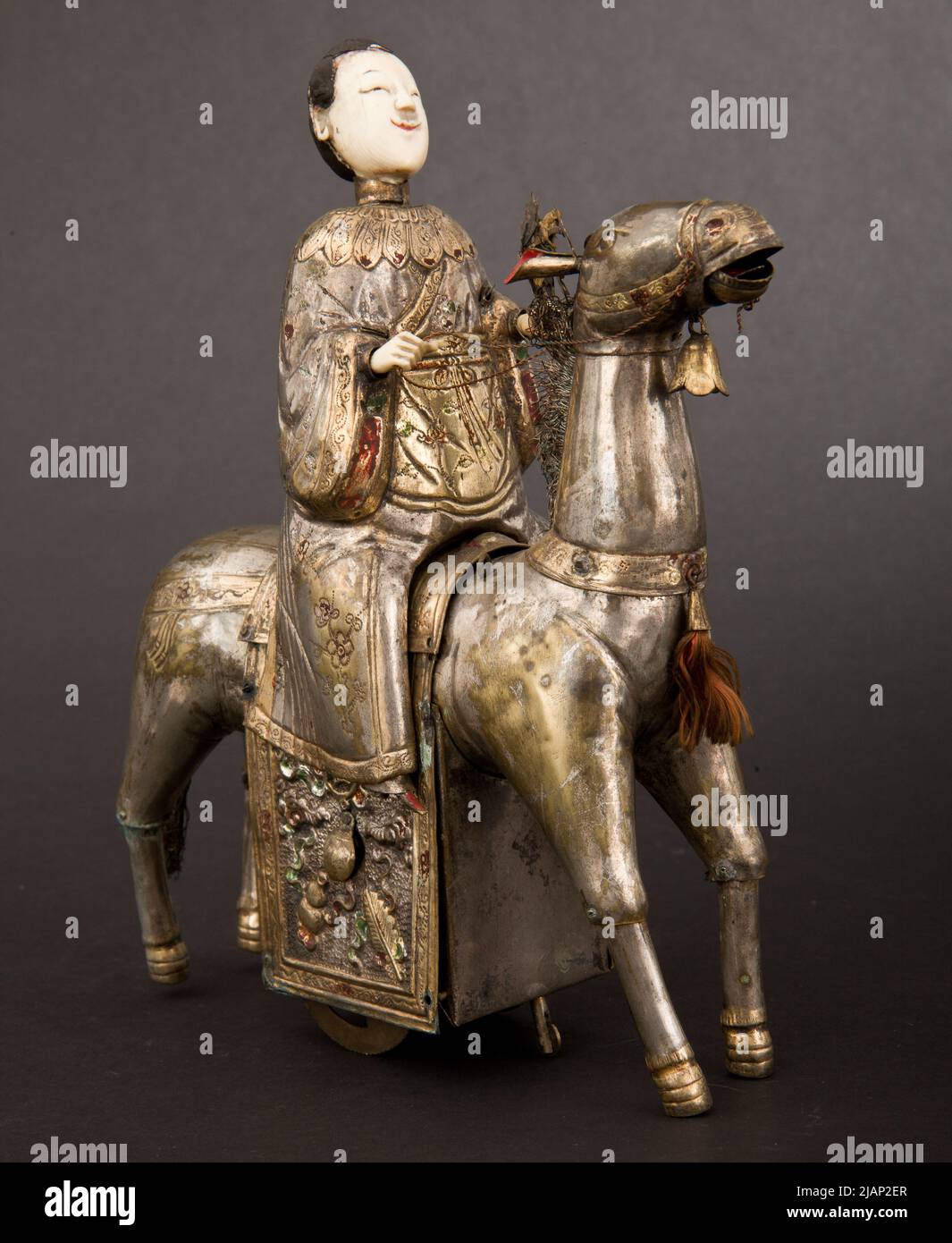 Doll mechanically moved a woman sitting on a horse unknown Stock Photo ...