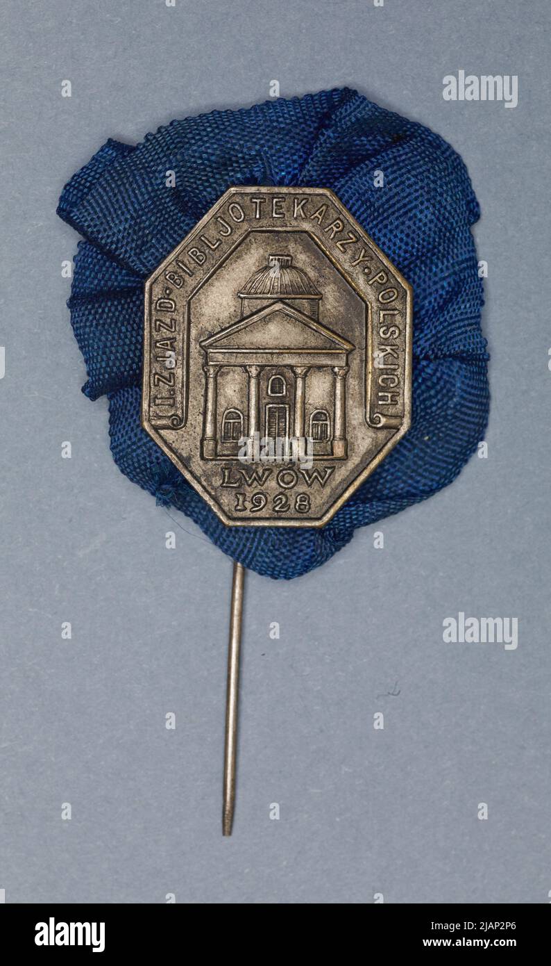 Badge and Congress of Polish Librarians in Lviv in 1928 Stock Photo - Alamy