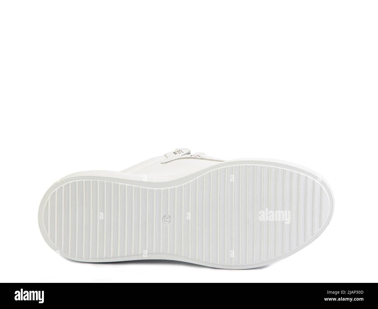 Sole for shoes, bottom view. White Shoe sole close-up isolated on white ...