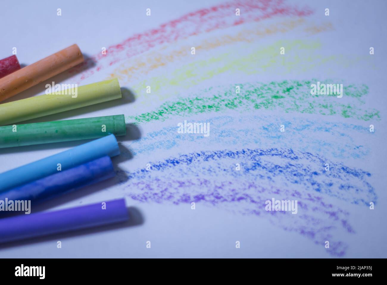 ulticolored crayons for drawing.isolated on a white background Stock ...