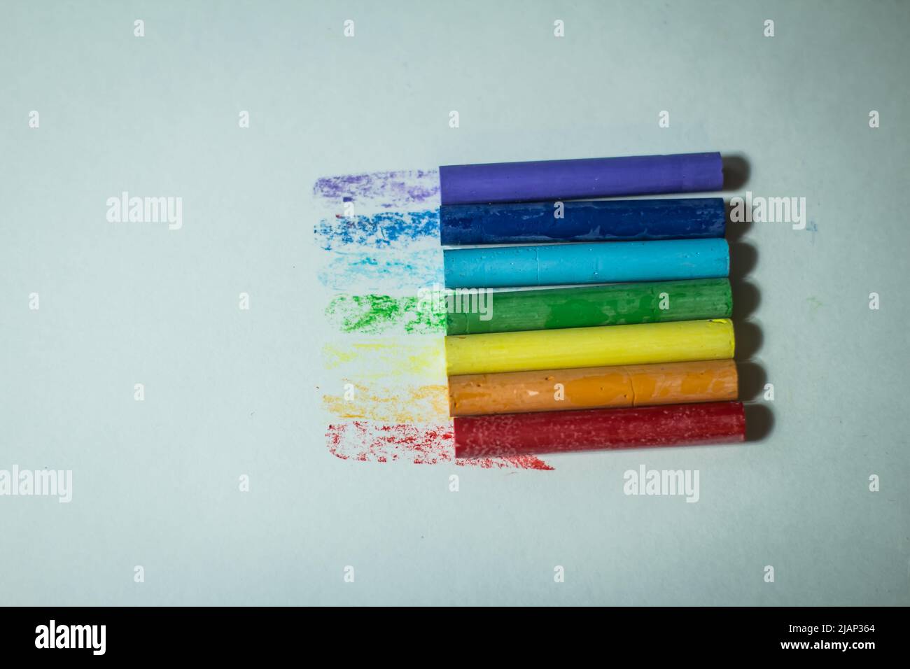 ulticolored crayons for drawing.isolated on a white background Stock ...