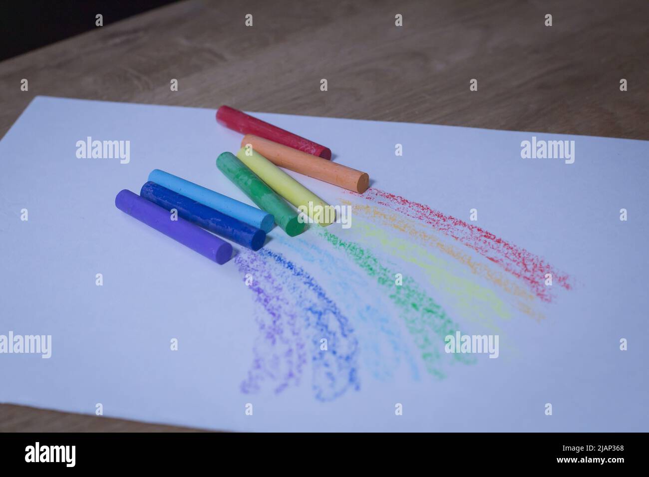 ulticolored crayons for drawing.isolated on a white background Stock ...