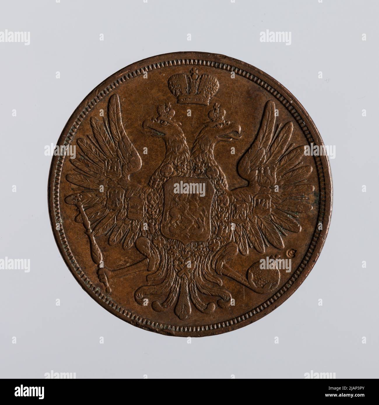 Russian partition, 3 Kopiejki Warsaw; 1850 Mint Warsaw Stock Photo - Alamy