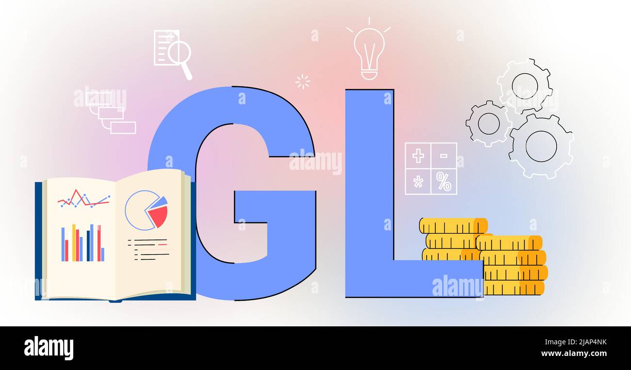 GL General Ledger Accounting general ledger Expenses vector ...