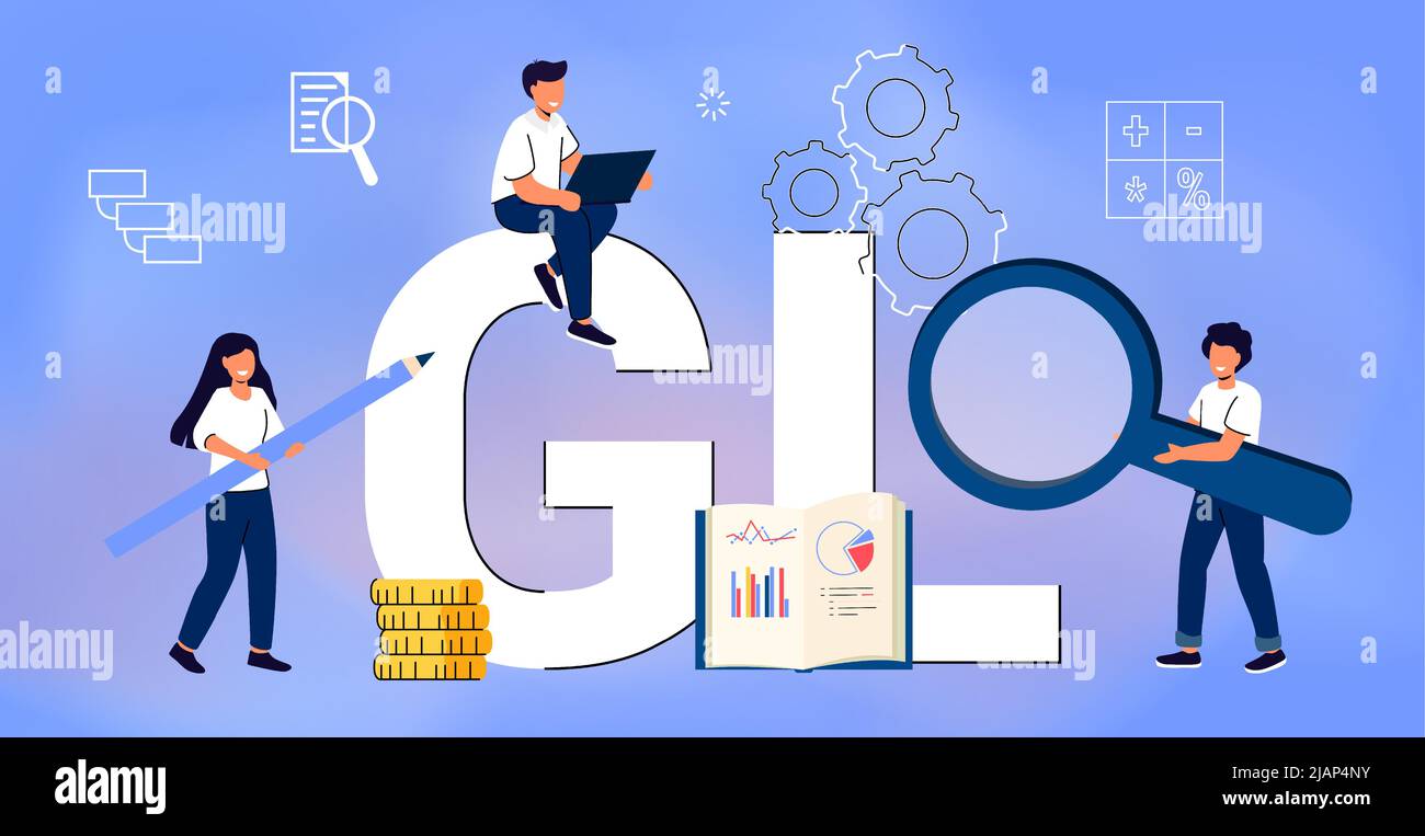 GL General Ledger Accounting general ledger Expenses vector ... GL General Ledger Accounting general ledger Expenses vector ...