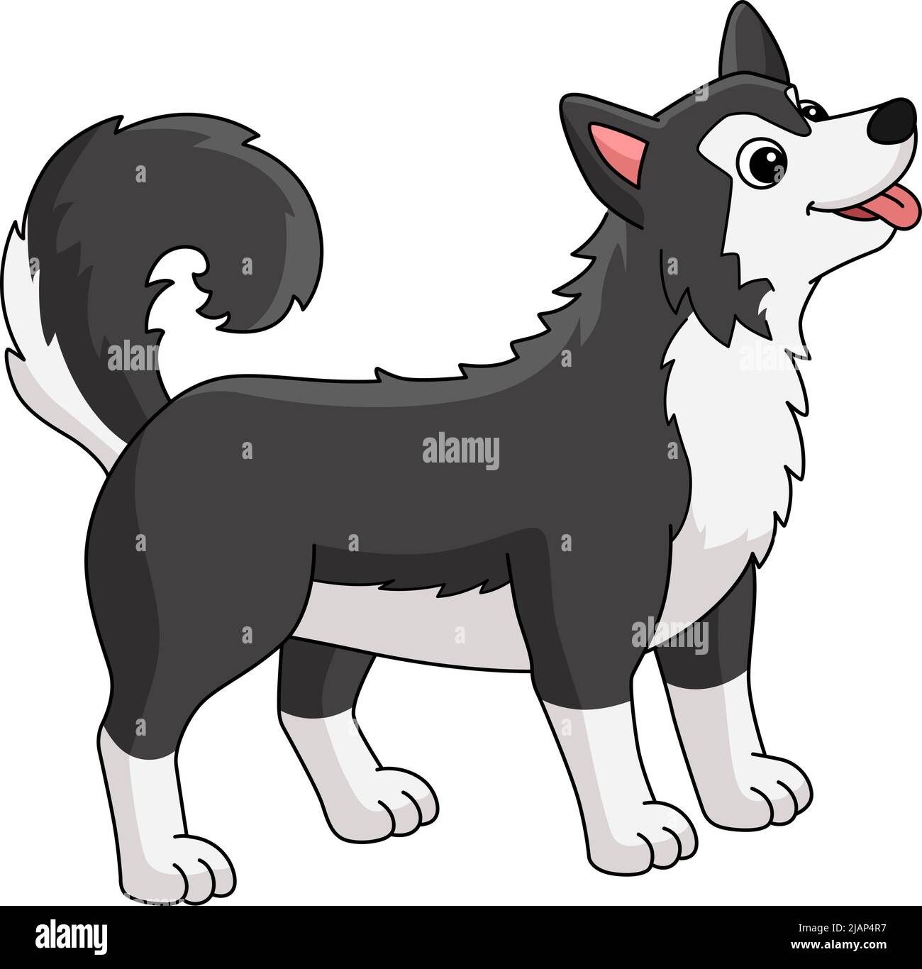 Siberian Husky Dog Cartoon Clipart Illustration Stock Vector Image ...