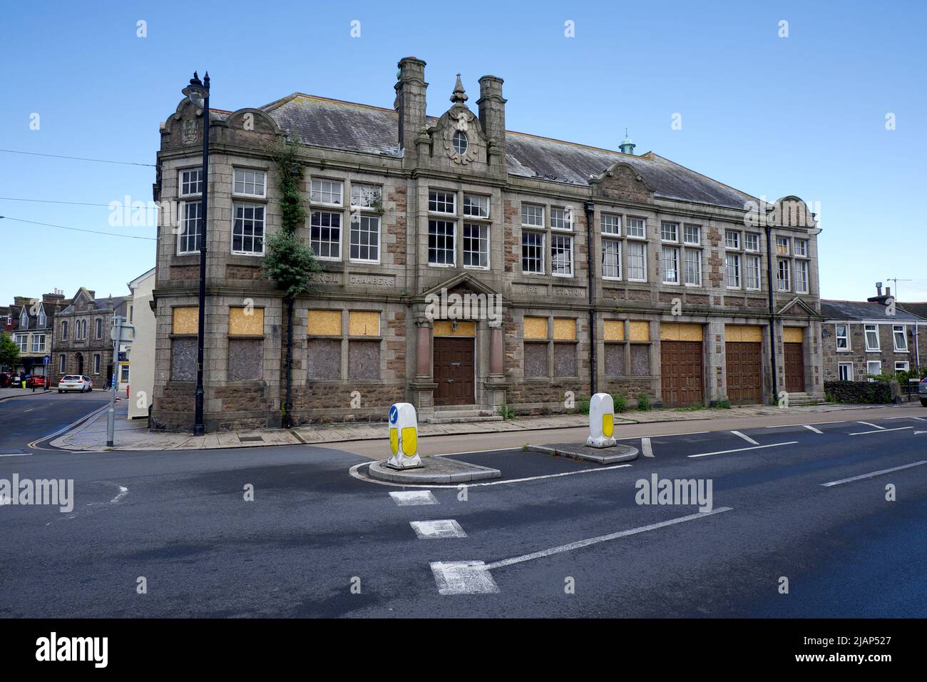 Camborne historic tin mining town Cornwall UK Stock Photo - Alamy