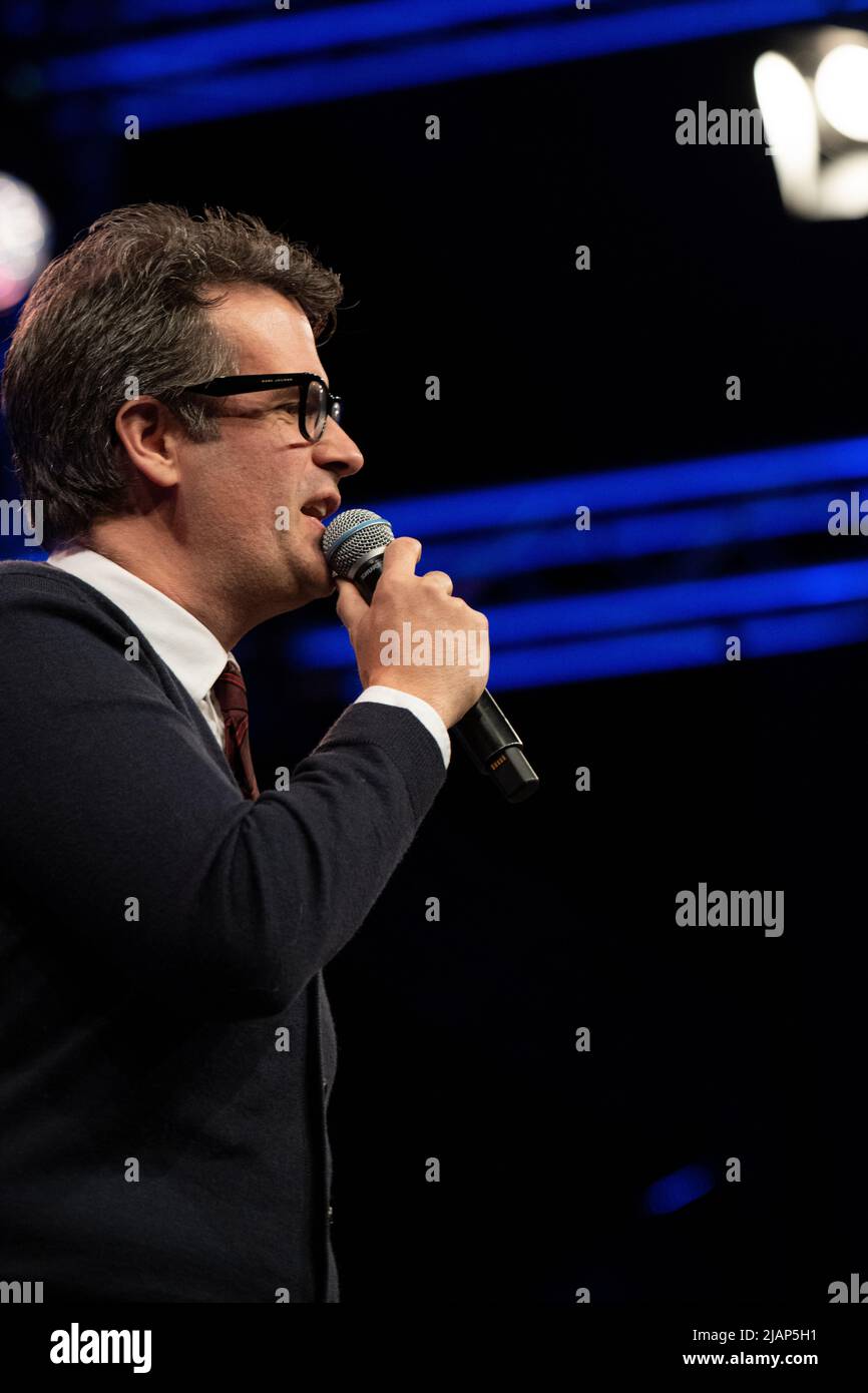 Hay-on-Wye, Wales. Marcus Brigstocke at Hay Festival 2022, Wales ...