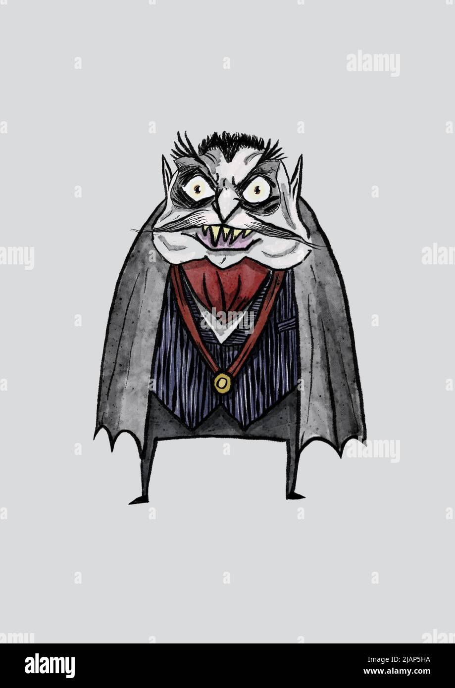 vampire monster illustration Stock Photo - Alamy