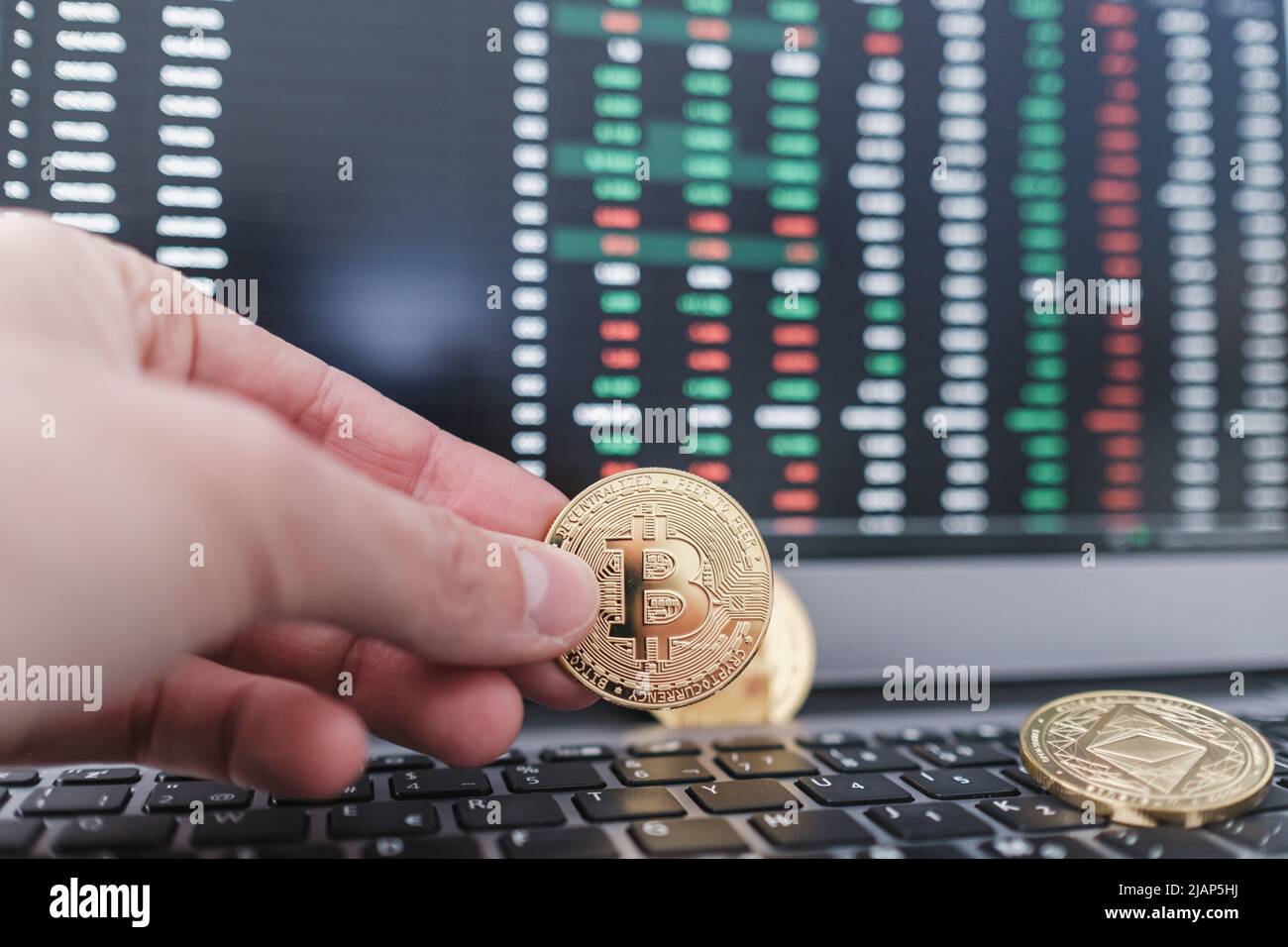 Bitcoin and cryptocurrency exchange trading market.Technology and ...