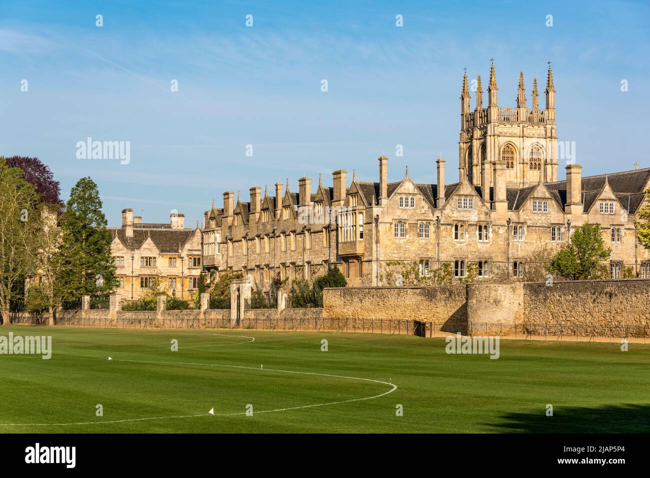 Merton College and Merton Field, Oxford, UK with Deadman's Walk in the ...
