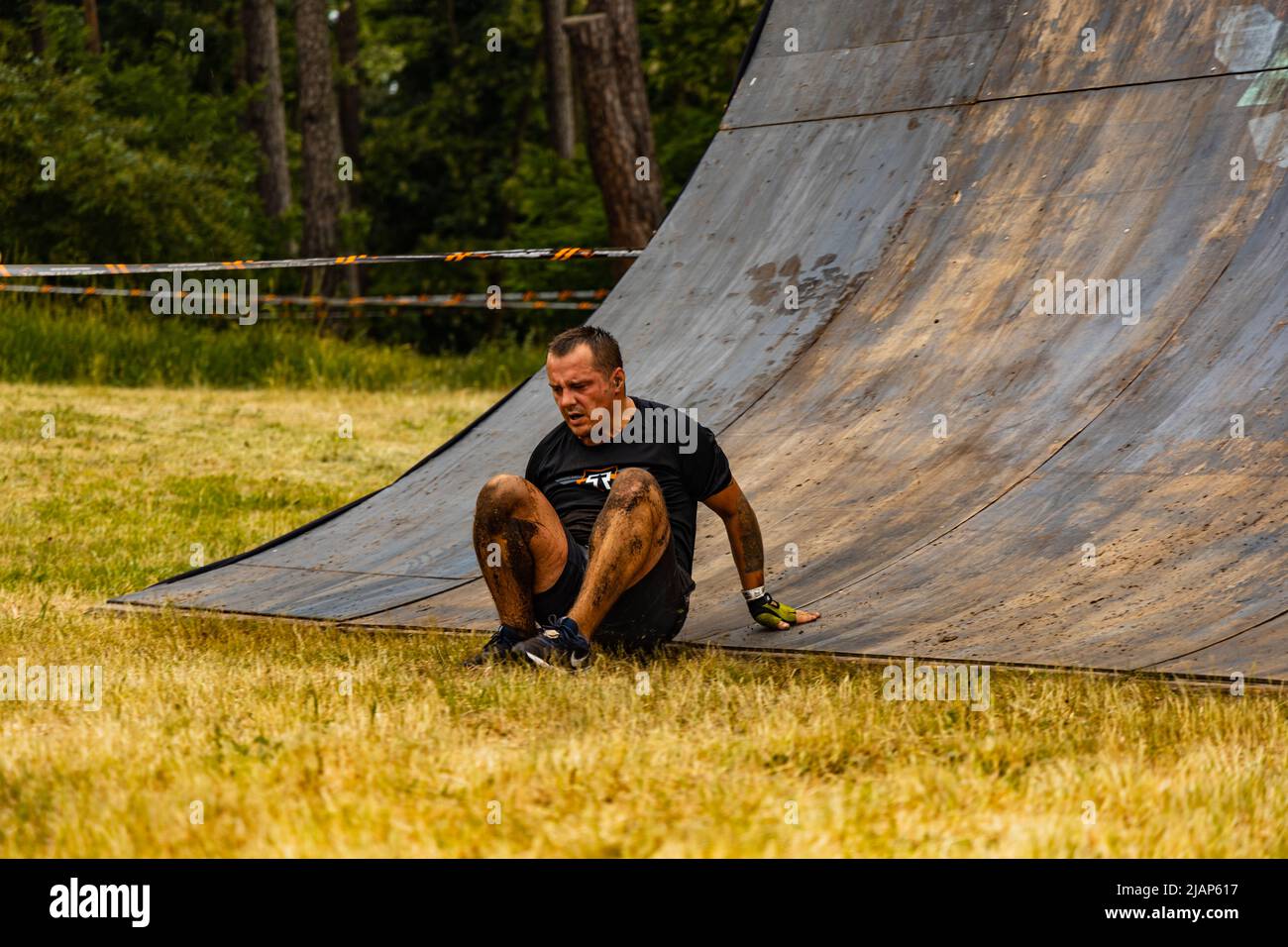 Poznan, Poland - June 2021: An hard extreme obstacle course Survival ...