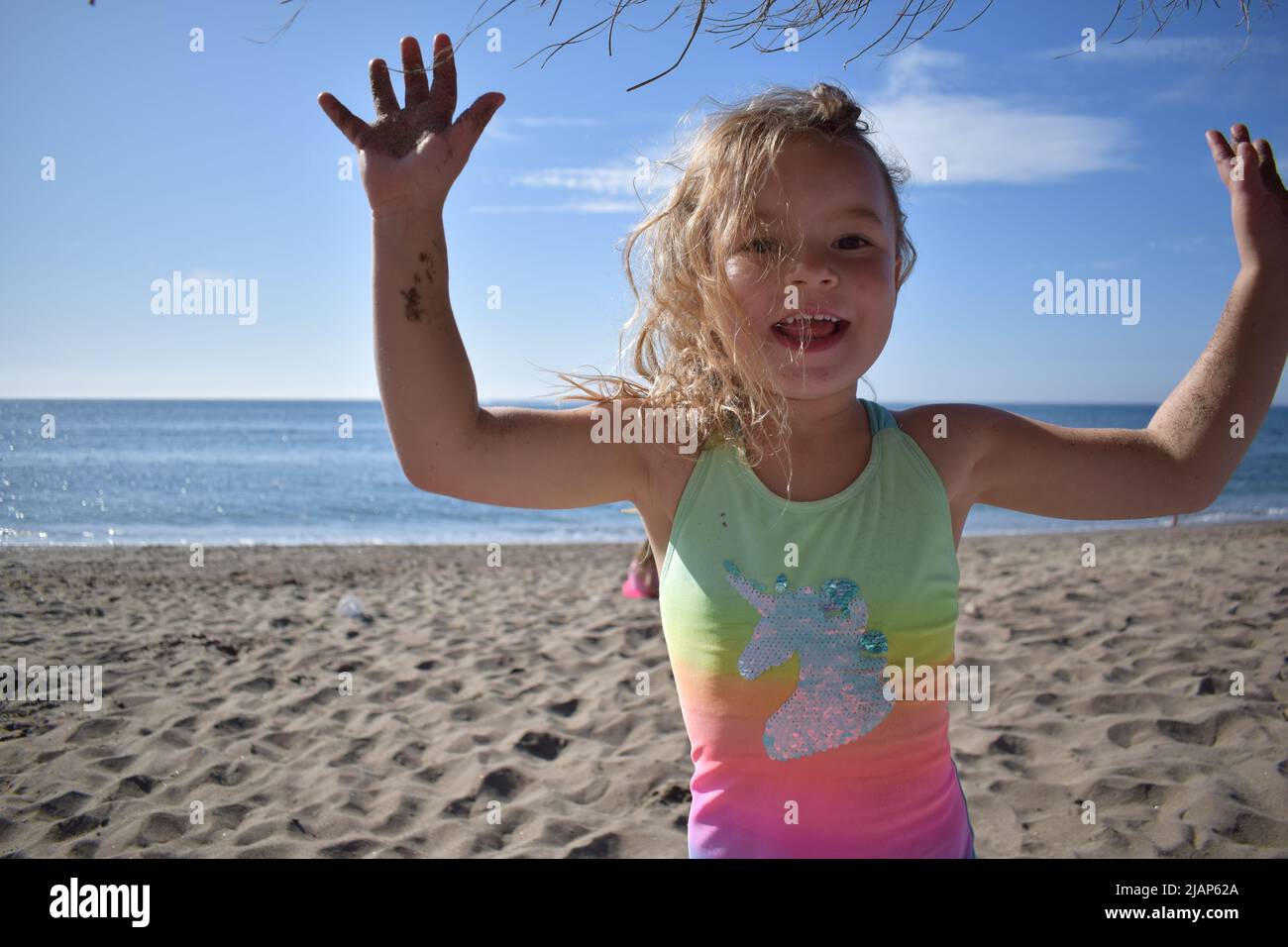 Female kids children hug hi-res stock photography and images - Alamy