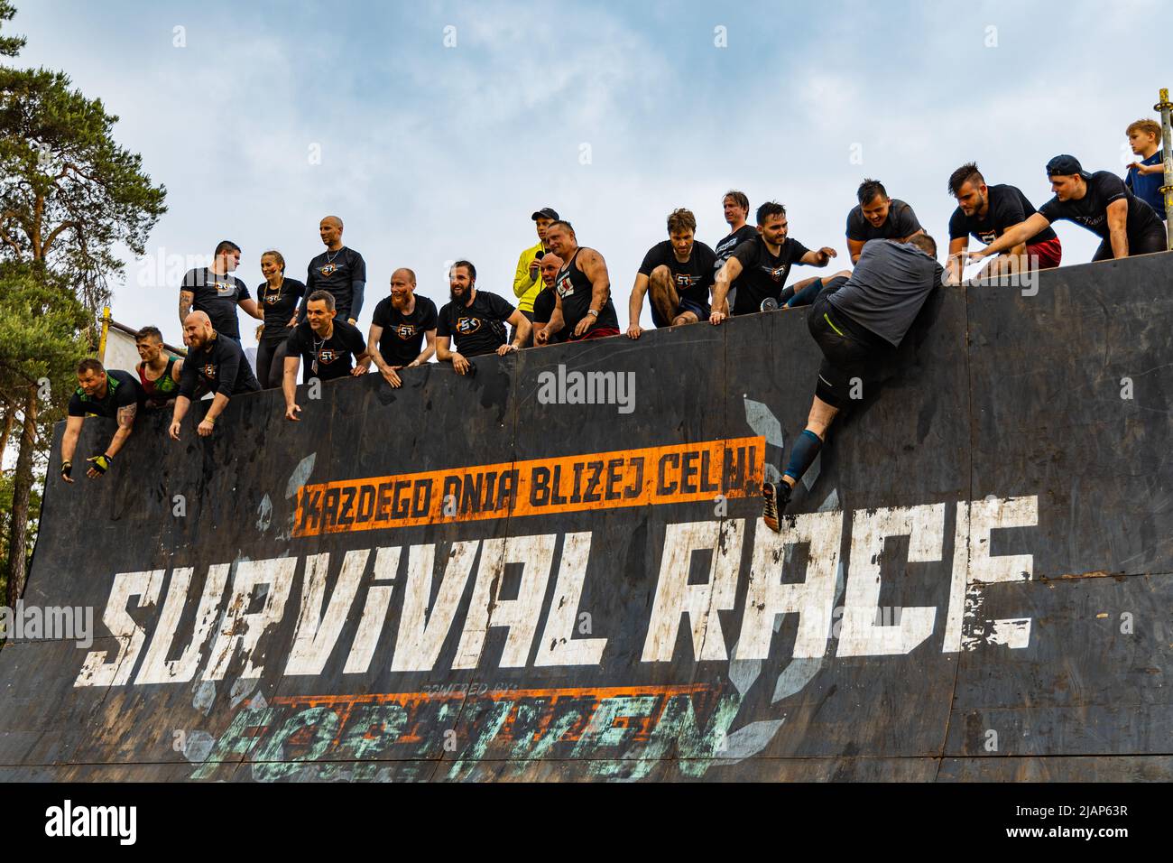 Poznan, Poland - June 2021: An hard extreme obstacle course Survival ...