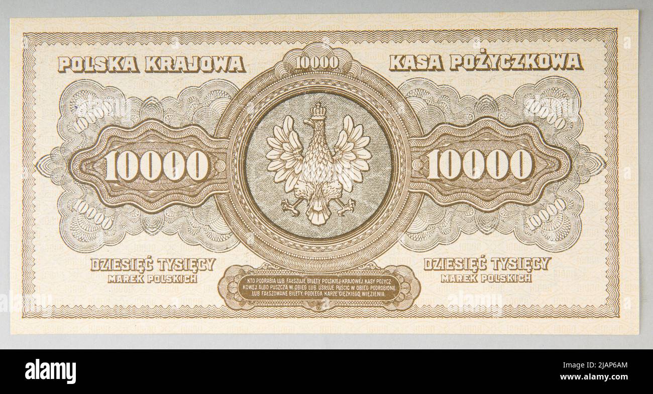Banknote for 10,000 Polish marks, Polish Republic (1918–1939), Polish ...