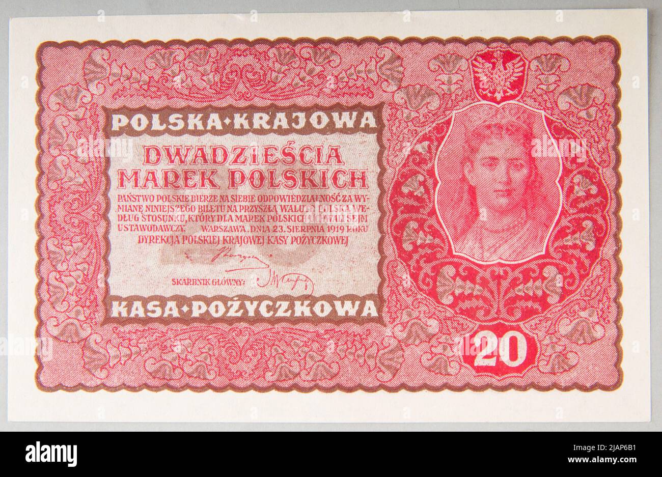 Banknote on 20 Polish brands, Republic of Poland (1918–1939), Polish ...