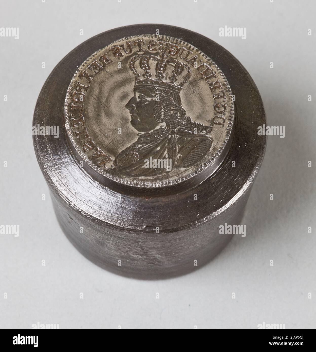 Avers stamp for a false test of August III Saxon from 1762. Majnert ...