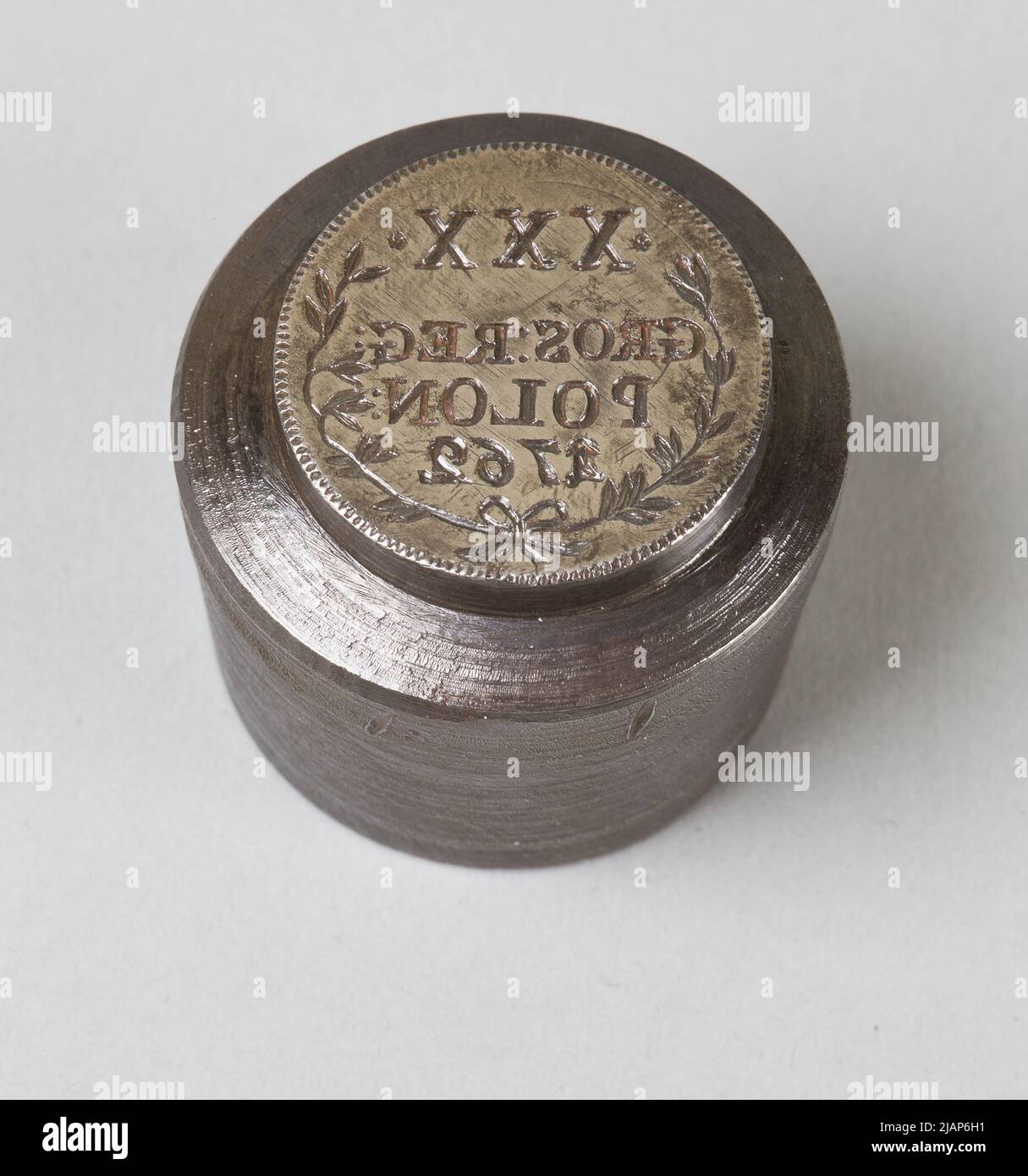 Reverse stamp for a false test of August III Saski from 1762. Majnert ...