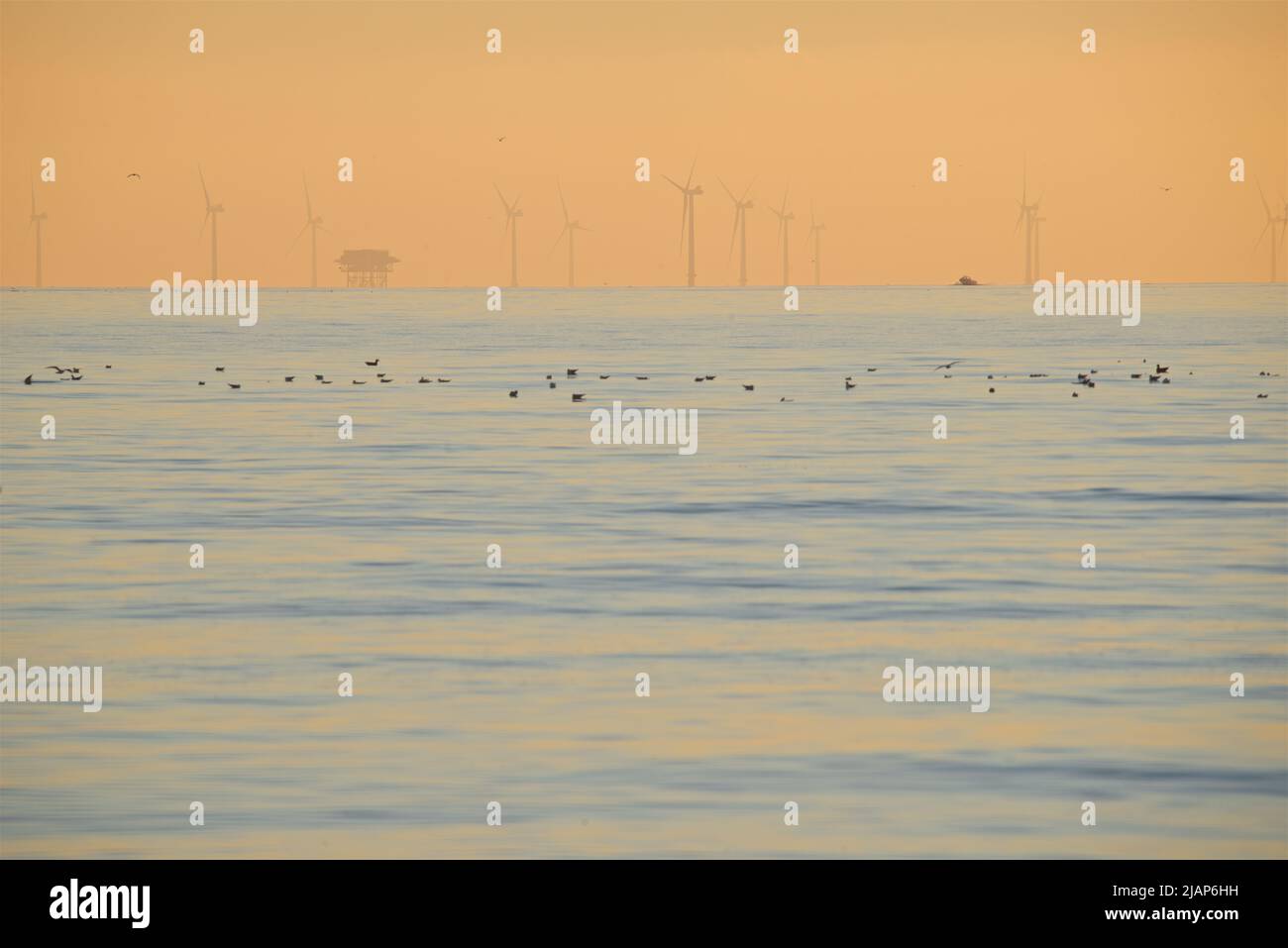 Wind turbines in english channel hi-res stock photography and images ...