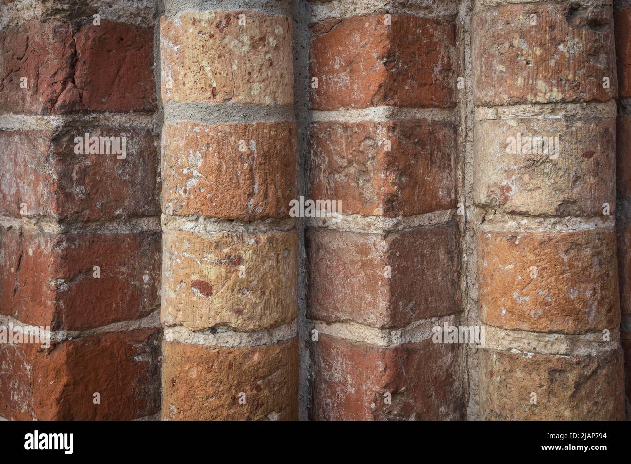 brick wall detail on a historic church Stock Photo - Alamy
