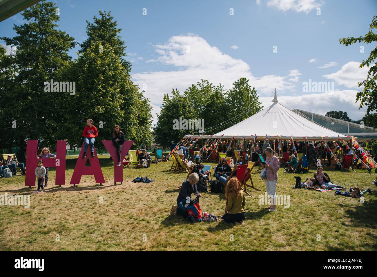 Hay-on-Wye, Wales, UK. 31th May, 2022. General Atmosphere of Hay ...