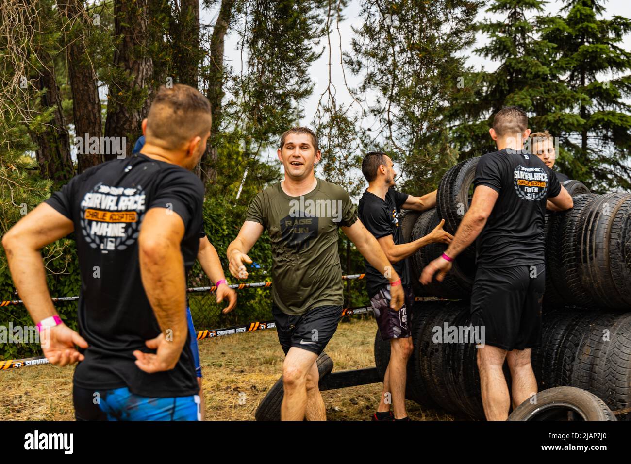 Poznan, Poland - June 2021: An hard extreme obstacle course Survival ...