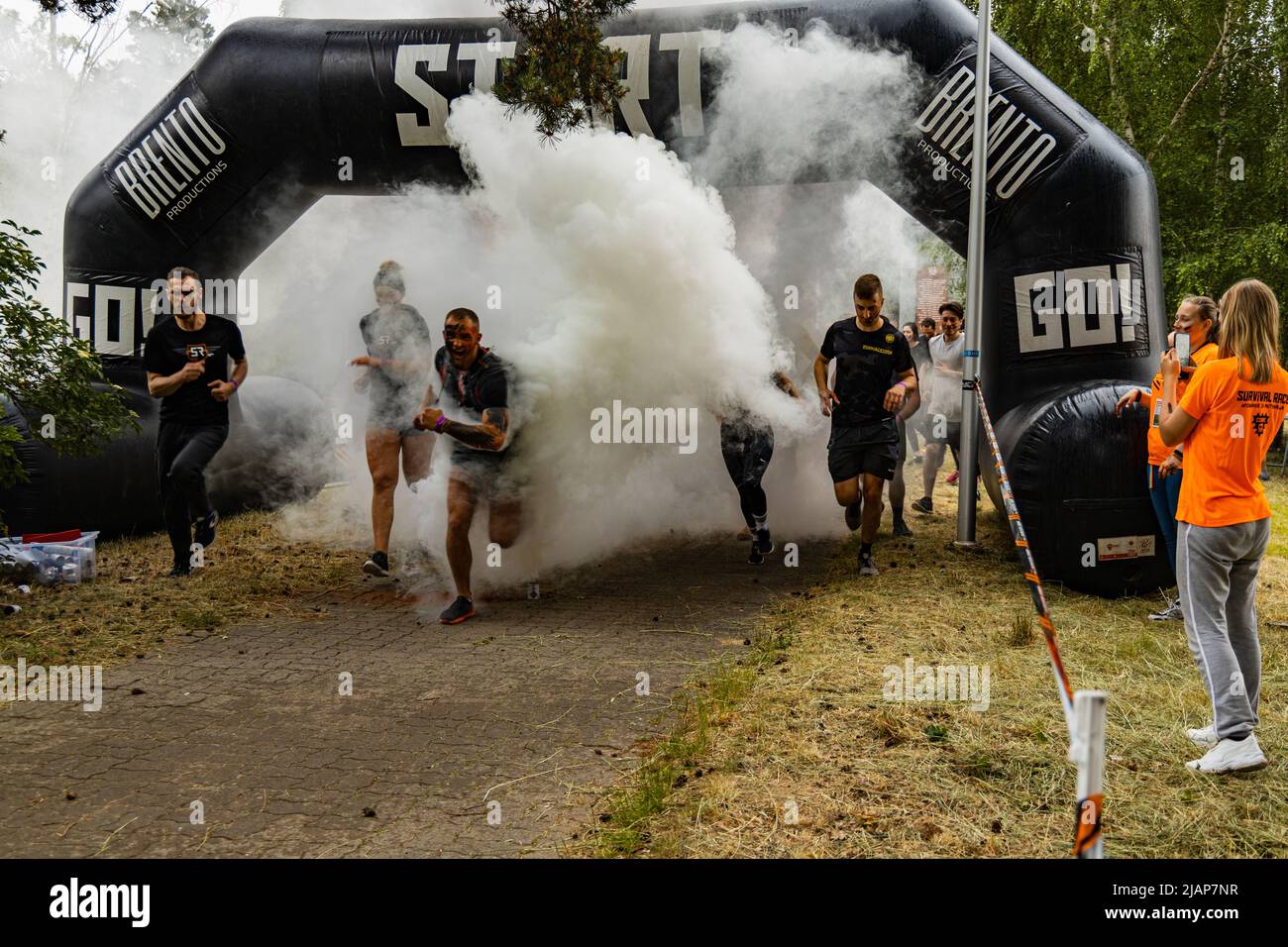 Poznan, Poland - June 2021: An hard extreme obstacle course Survival ...