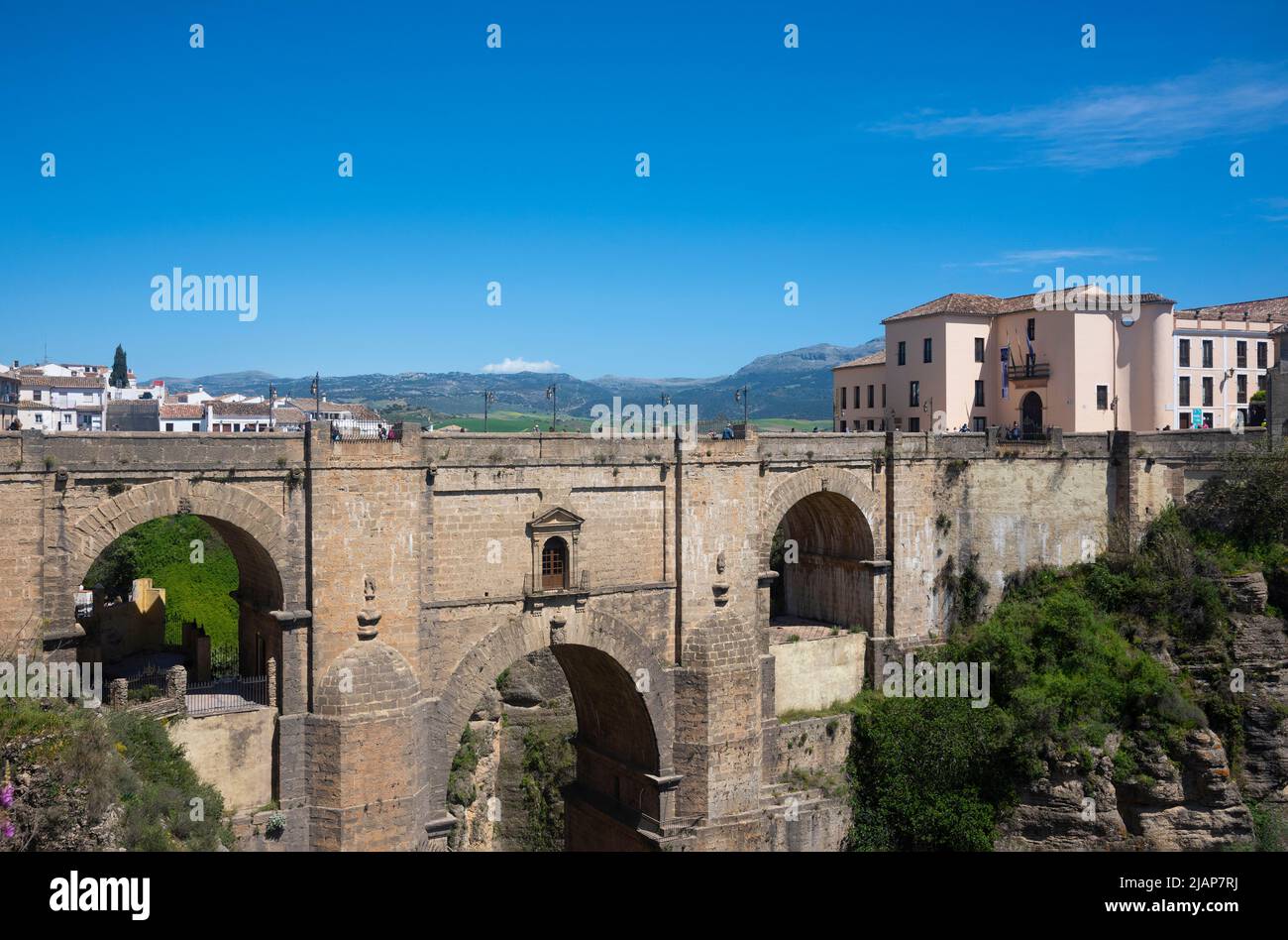 The New Bridge Puente Nuevo in Ronda, in Andalusia Spain Stock Photo ...